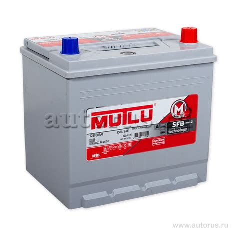 Купить Аккумулятор MUTLU SFB JIS 60 А/ч обратная R+ 232x173x225 EN520 А ...