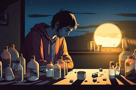 Premium Ai Image Illustration Depicting Substance Use