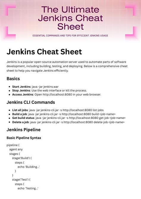 Devops Cheat Sheet Bundle 54 Printable Guides 165 Pages For Cicd