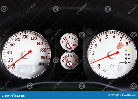 Full Dash Of Sport Car Stock Image Image Of Driving Glowing 2539043
