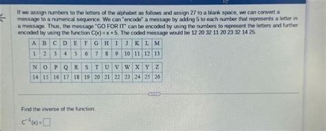 Solved If We Assign Numbers To The Letters Of The Alphabet