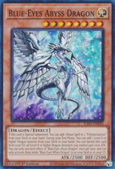 遊戯王 Ra01 En016 深淵の青眼龍 英語版 1st Edition スーパーレア トレカandホビーの通販なら Realize