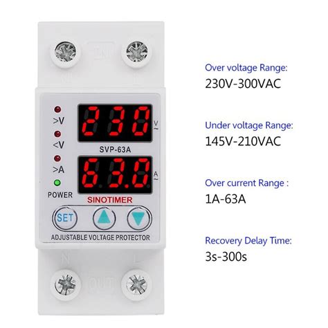 Din Rail Verstelbare A V Enkele Fase Over Ond Grandado