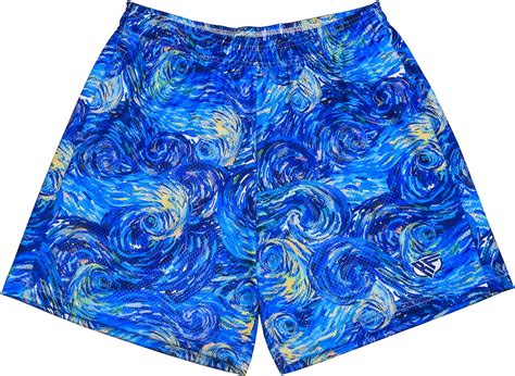 Rf Mens Mesh Starry Shorts Blue Rfwear