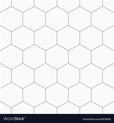 Abstract Seamless Pattern Dotted Hexagons Vector Image
