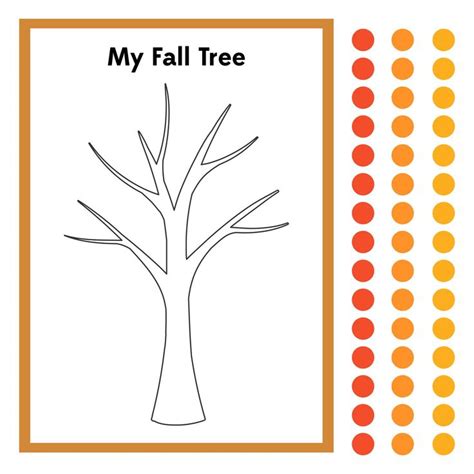 Printable Fall Tree Craft With Dot Stickers Template Fall Crafts For