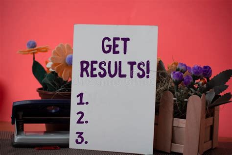text sign showing get results conceptual photo caused or produced by