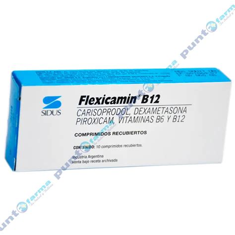 Flexicamin B12 Carisoprodol Caja De 10 Comprimidos Recubiertos