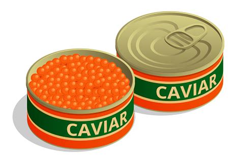 等角サーモンレッドキャビアレッドサーモンキャビアの鉄缶生の魚介類高級料理オープンメタルスズのキャビア キャビアのベクターアート素材や画像を