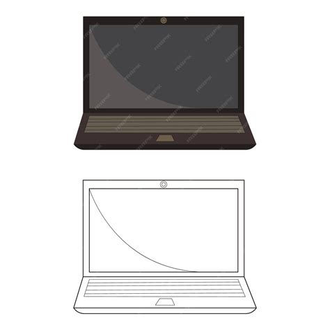 Premium Vector Laptop Outline With Clipart