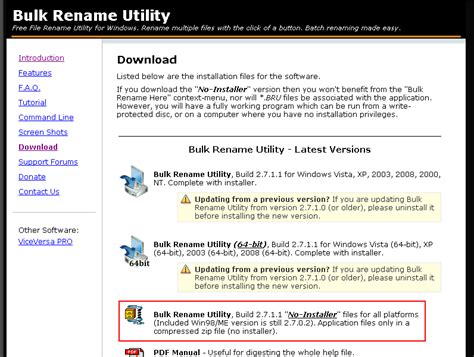 Batch Rename Utility Optionskda