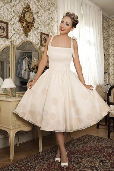 Vintage Hochzeitskleid Gepunktetes Petticoat Kleid