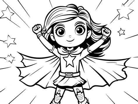 Unstoppable Girl Power Image Coloring Page