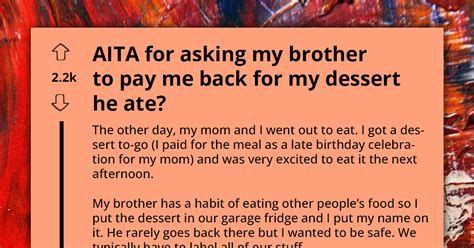 Redditor Demands Justice As Sneaky Sibling Aka ‘the Dessert Bandit Steals Their Treats For