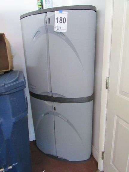 Rubbermaid Corner Garage Storage Cabinet With Contents Mcpherson