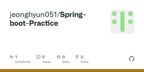 GitHub Jeonghyun Spring Boot Practice