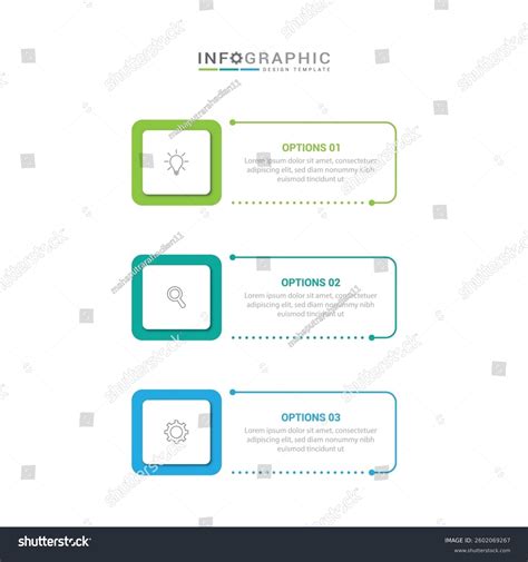 3 Steps Infographic Template 3 Options Stock Vector Royalty Free 2602069267 Shutterstock