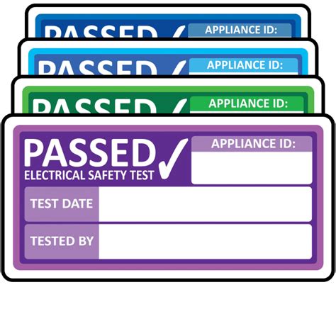 Super Stick Regular Pat Test Labels Sticks To Almost Anything Design 1 Choice Of Colours