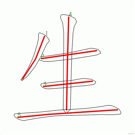漢字 生的筆畫順序 “生”5劃 ️筆順字典📘