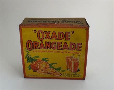 Vintage Oxade Orangeade Advertising Tin General Store Grocery Farmhouse