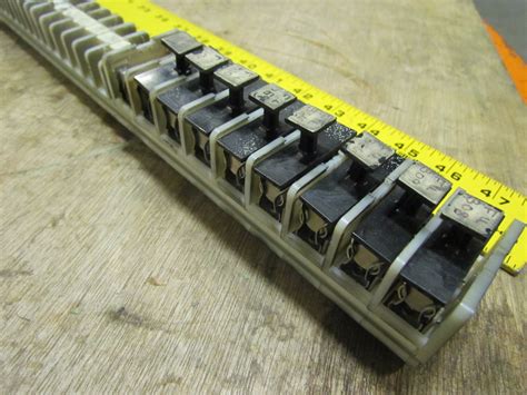 A B Allen Bradley Terminal Block Strip 7 8x58 1 2 Din Rail 129 Blocks