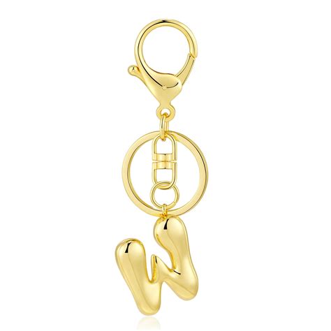 Taolehui Personalized Gold Alphabet Keychain‌ Cute Heart Shaped
