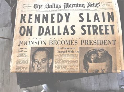 Original Vintage Newspaper Kennedy Assassination November 23 1963