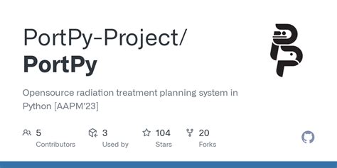 Github Portpy Projectportpy Opensource Radiation Treatment Planning