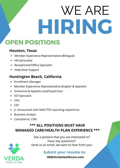 Verda Healthcare On Linkedin Hiring Workwithus Careers Verdahealthcare