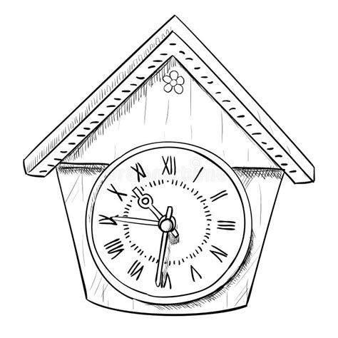 Vector Sketch Of Clock Stock Vector Illustration Of Digital 51823316