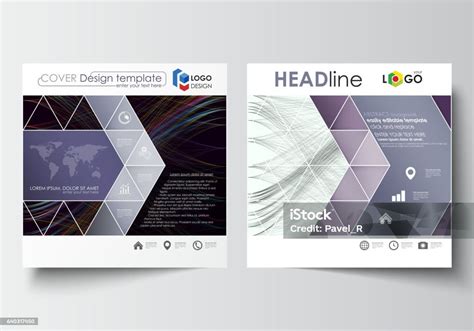 스퀘어 브로셔 잡지 전단지 연례 보고서를 위한 비즈니스 템플릿 전단지 곡선에 대한 스톡 벡터 아트 및 기타 이미지 곡선