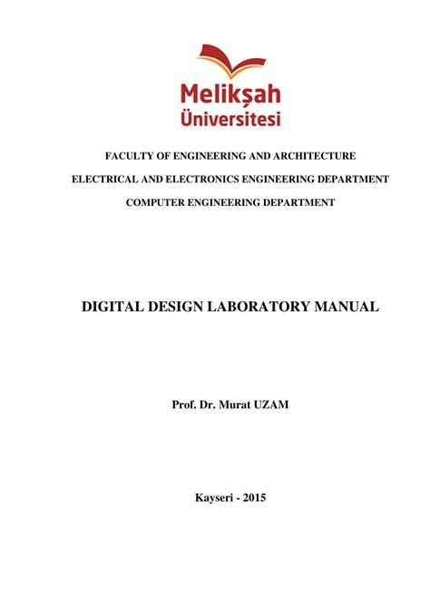 Pdf Digital Design Laboratory Manual