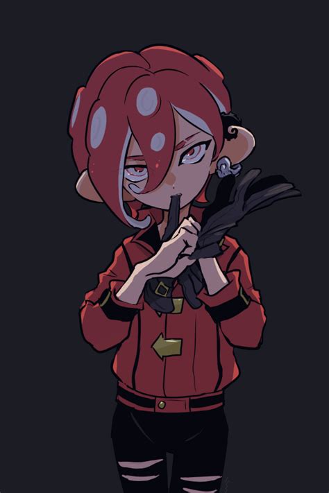 Safebooru Babe Black Background Black Gloves Earrings Eyebrow Cut Glove Pull Gloves Grey Eyes