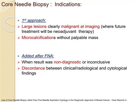 Core Needle Biopsy Of Breast Updates Pptx
