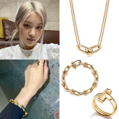 티파니앤코 목걸이팔찌반지로 완성한 블랙핑크 로제 패션 네이버 블로그