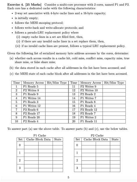 Solved Exercise Marks Consider A Multi Core Chegg
