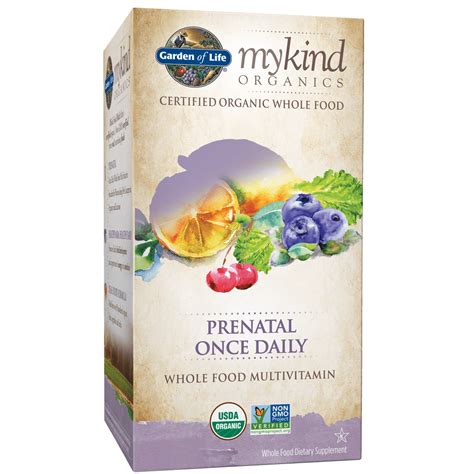 Garden of Life mykind Organics Prenatal Once Daily Multi 90 Organic ...