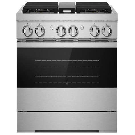 Jenn Air Noir 30 Dual Fuel Professional Range In Stainless Steel