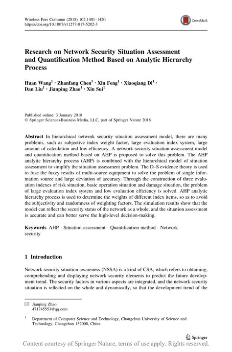 Research On Network Security Situation Assessment And Quantification
