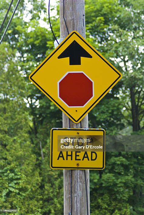 Stop Ahead Road Sign