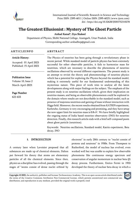 Pdf The Greatest Ellusionist Mystery Of The Ghost Particle