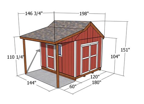 10x12 Shed With Side Porch Plans Myoutdoorplans