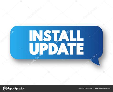 Install Update Text Message Bubble Concept Background Stock Vector By
