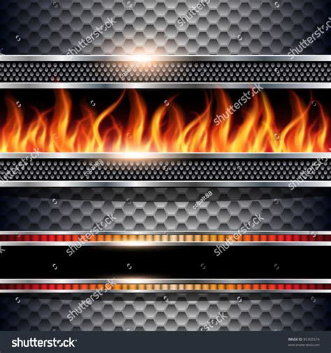 Abstract Background Metallic Realistic Fire Flames Stock Vector Royalty Free 85305574