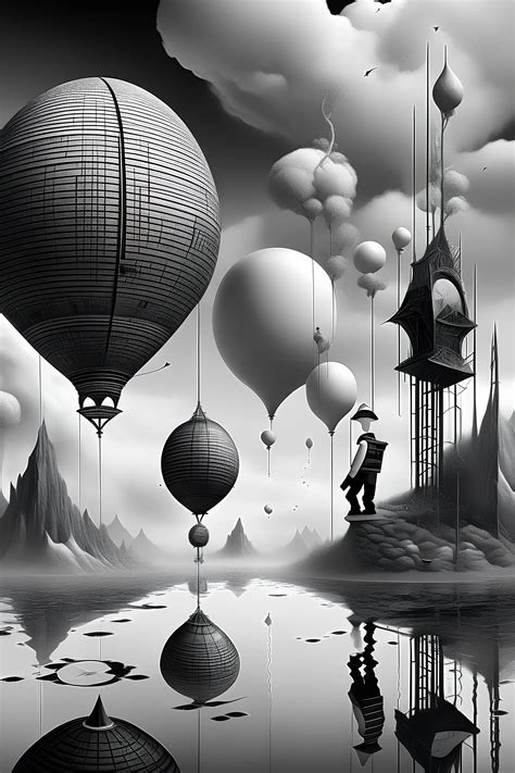 Our Goal Black And White Surrealism Gallery Stablecog
