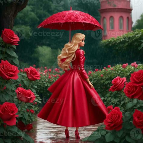 Barbie in rose garden 27249994 Stock Photo at Vecteezy
