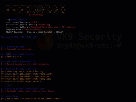 Joomscan How To Vk9 Security