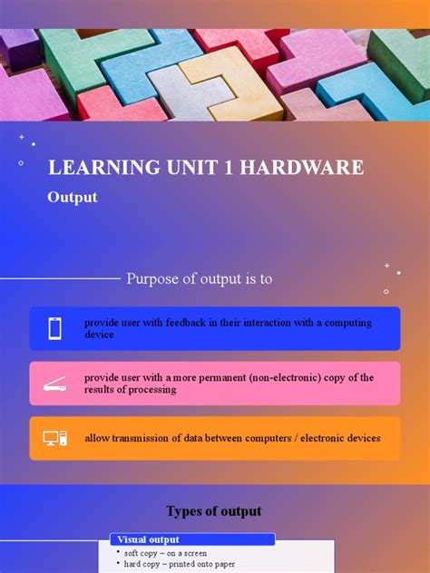 Learning Unit 1 Hardware Pp3 Pdf Computer Monitor Printer