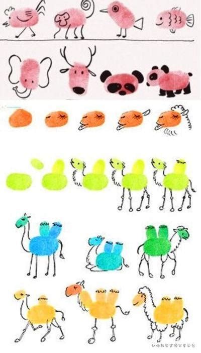 用手指印画简笔画 简笔画图片大全 普车都