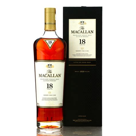 Macallan 18 Year Old Sherry Oak 2021 Release Whisky Auctioneer